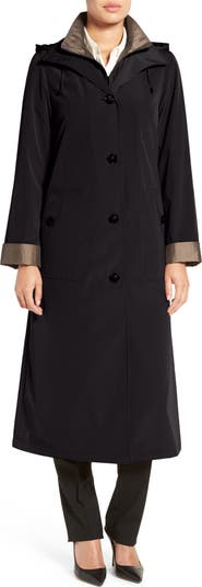 Gallery Full Length Two-Tone Silk Look Raincoat | Nordstrom