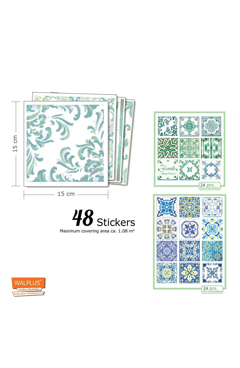 WALPLUS French Quote Classic Green Tile Wall Decal | Nordstromrack