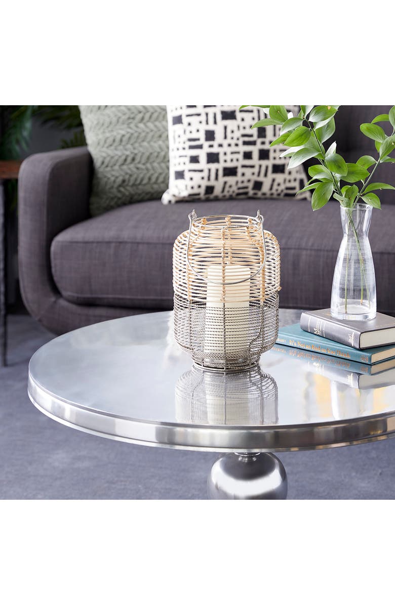 GINGER BIRCH STUDIO Natural Iron Contemporary Candle Holder Lantern ...