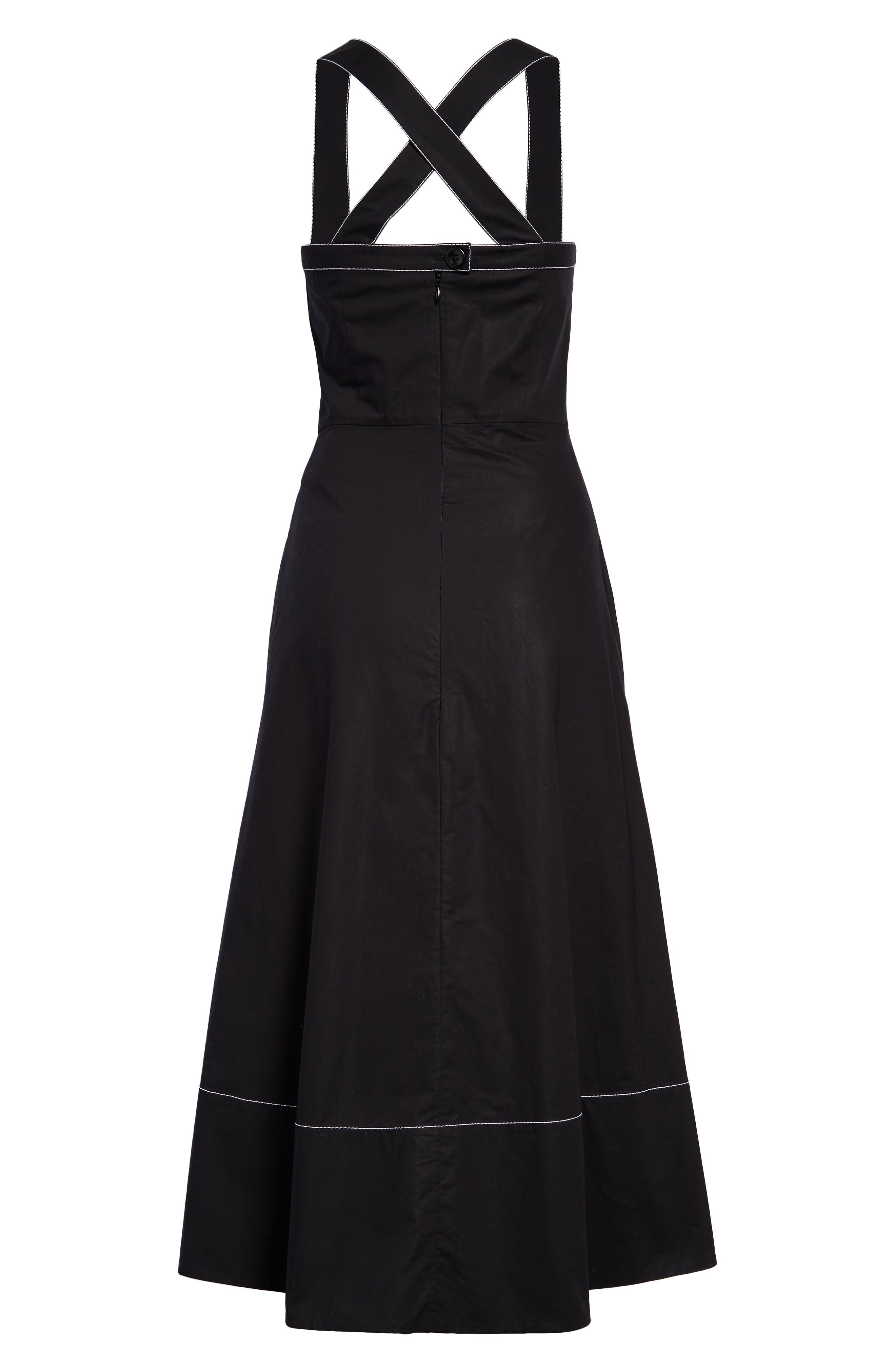 Proenza Schouler White Label Cotton Poplin Apron Midi Dress | Nordstromrack