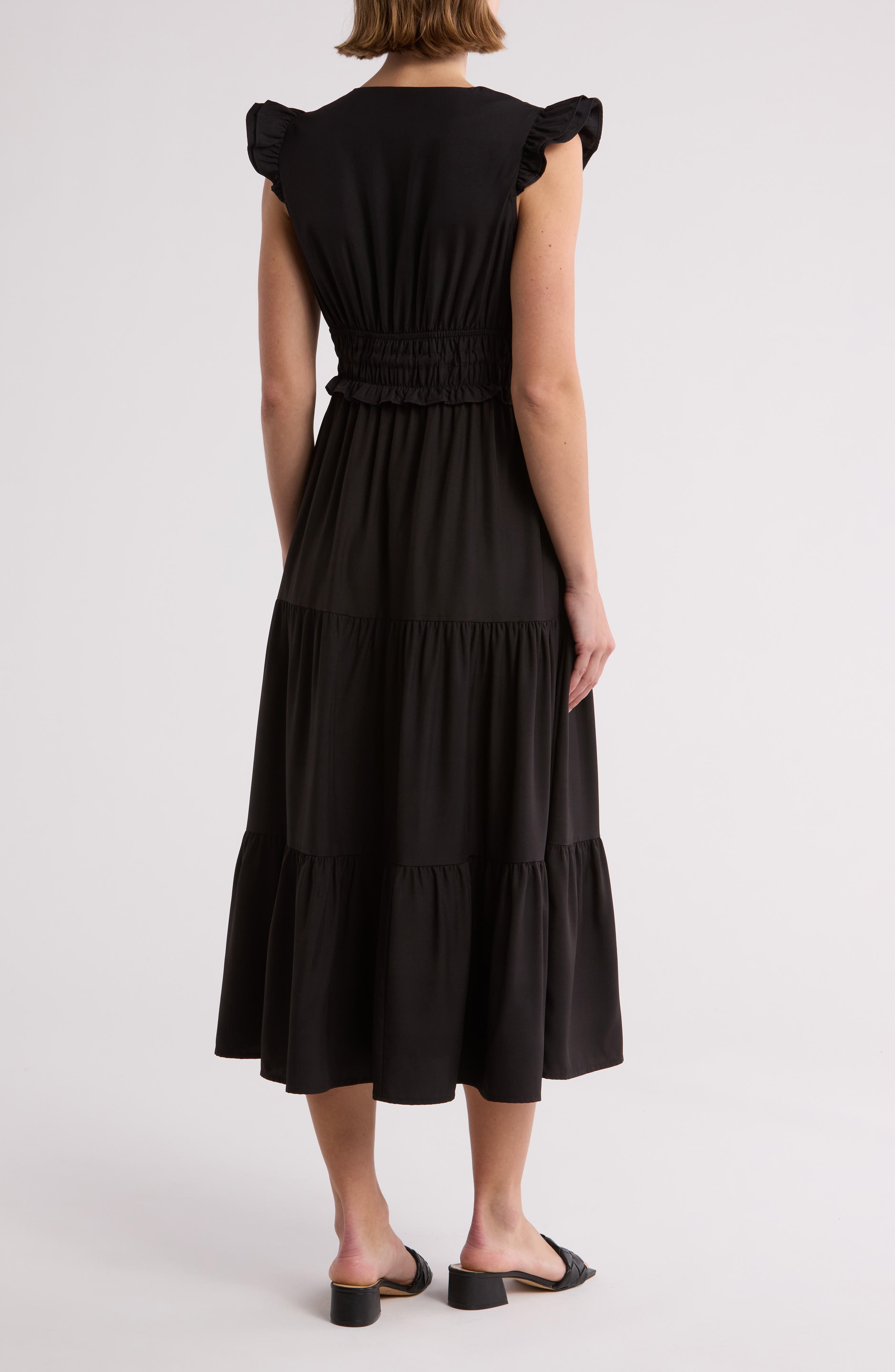 AREA STARS Etten Tiered Midi Dress | Nordstromrack