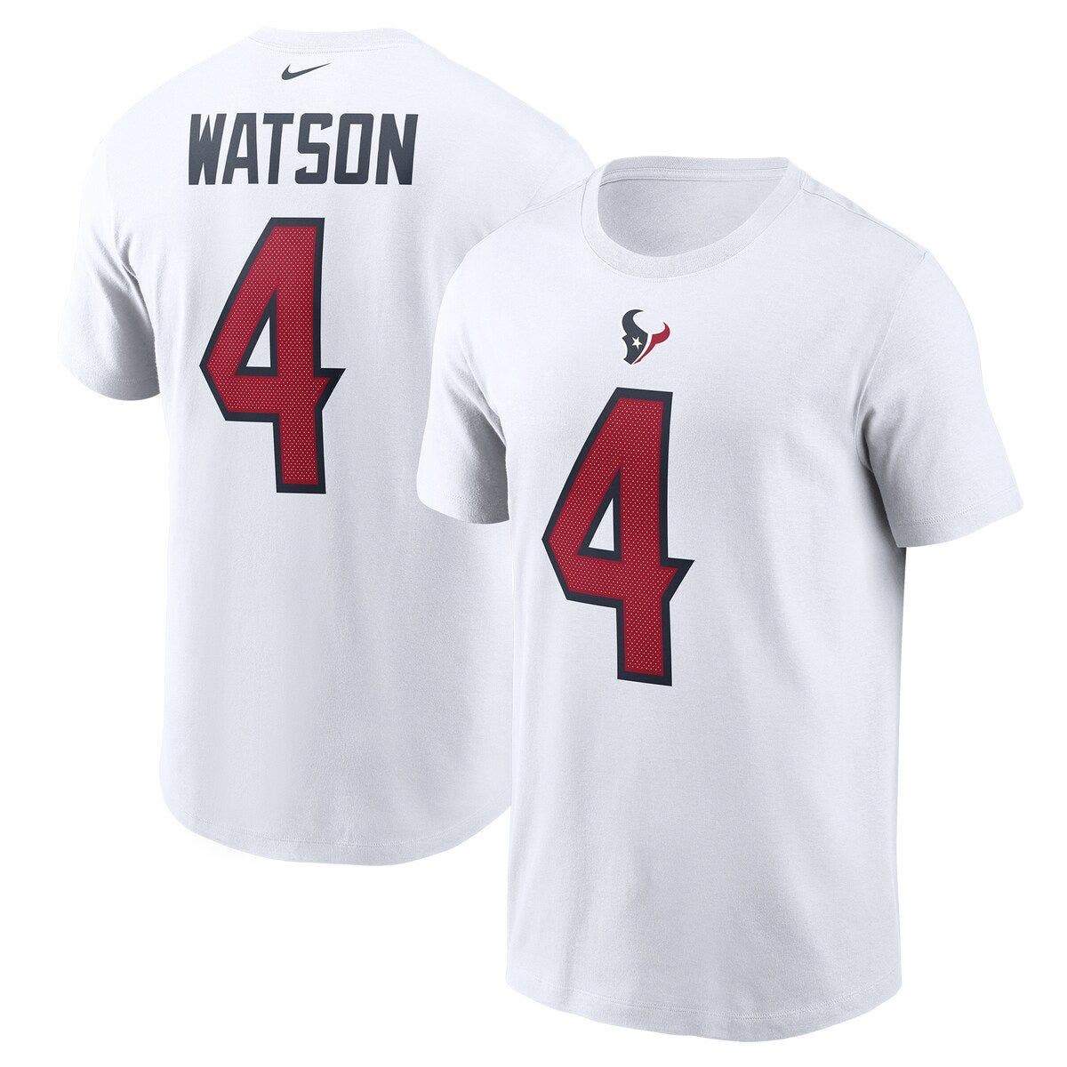 Nike Men's Nike Deshaun Watson White Houston Texans Name & Number T ...