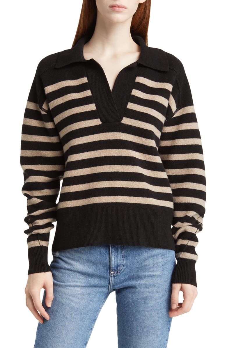 rag & bone Bridget Stripe Polo Sweater | Nordstromrack