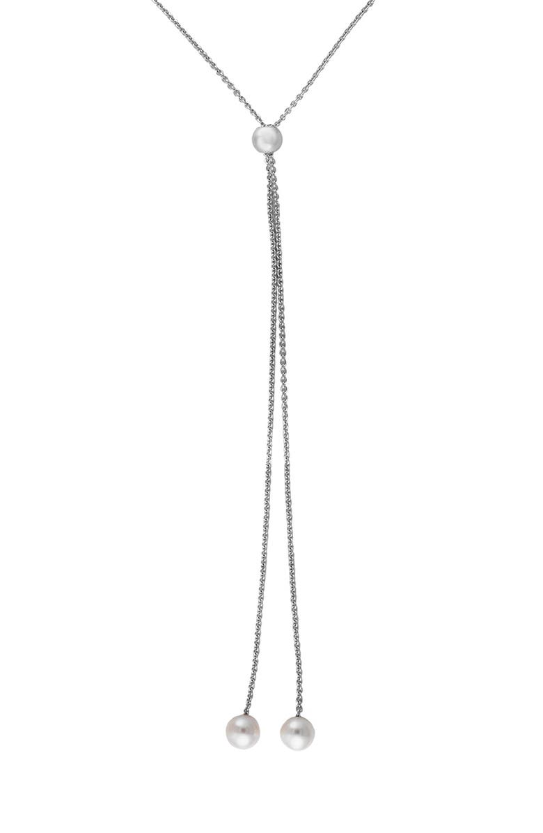 EFFY Sterling Silver Freshwater Pearl Lariat Necklace | Nordstromrack
