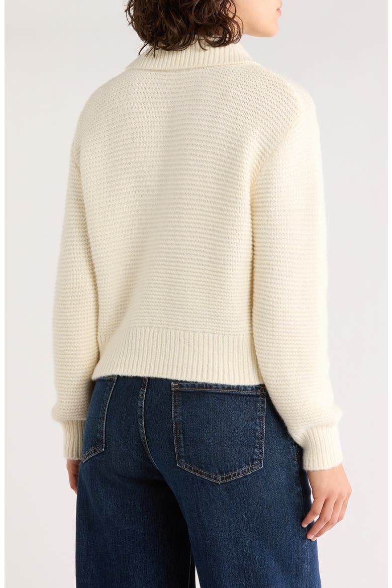 Everly Cable Detail Crop Polo Sweater (Women) | Nordstromrack