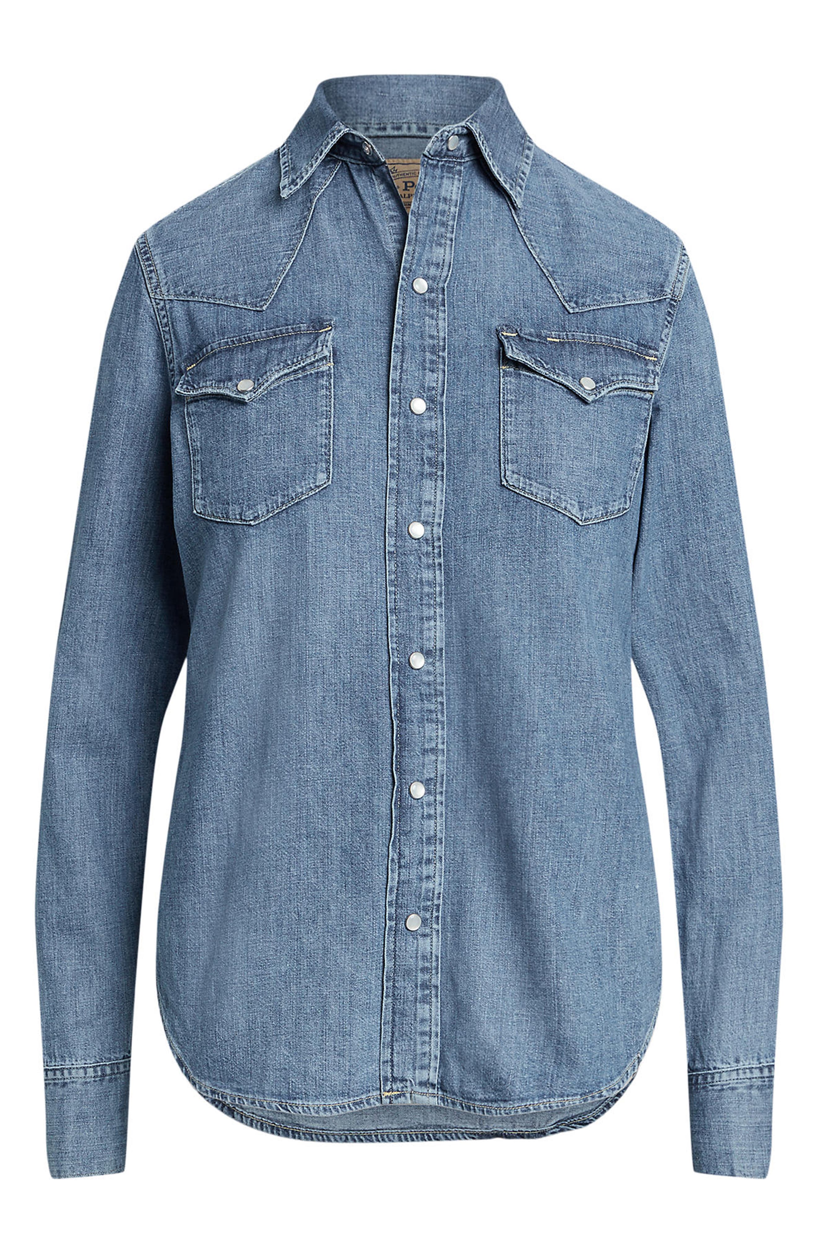 Polo Ralph Lauren Western Denim Snap-Up Shirt | Nordstrom