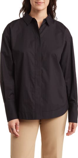 DKNY Banded Hem Button-Up Shirt | Nordstromrack