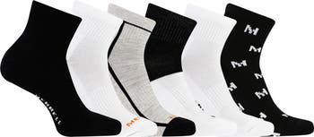 Merrell Assorted 6-Pack Recycled Polyester Hiking Ankle Socks ...