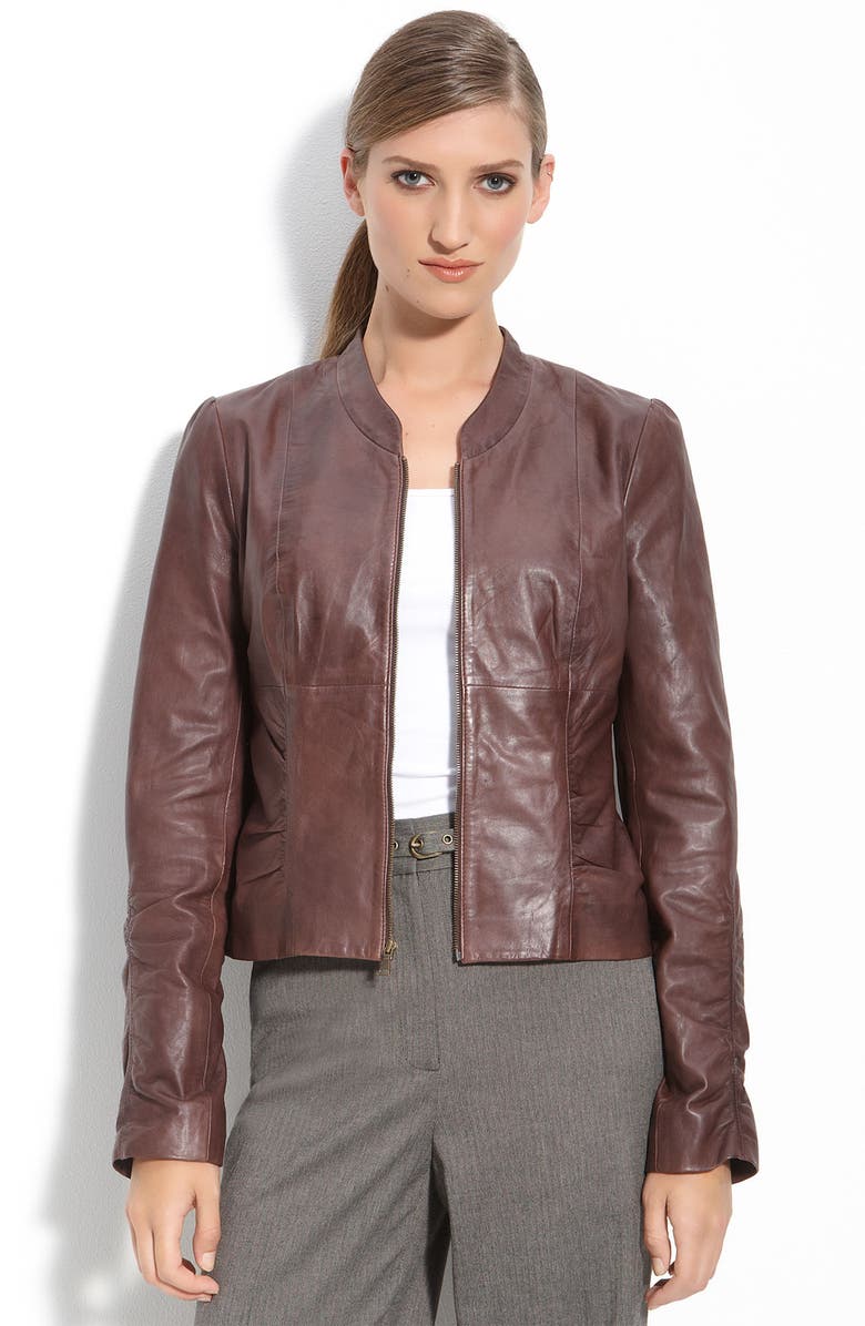 Classiques Entier® 'Lamb Moss' Leather Jacket | Nordstrom