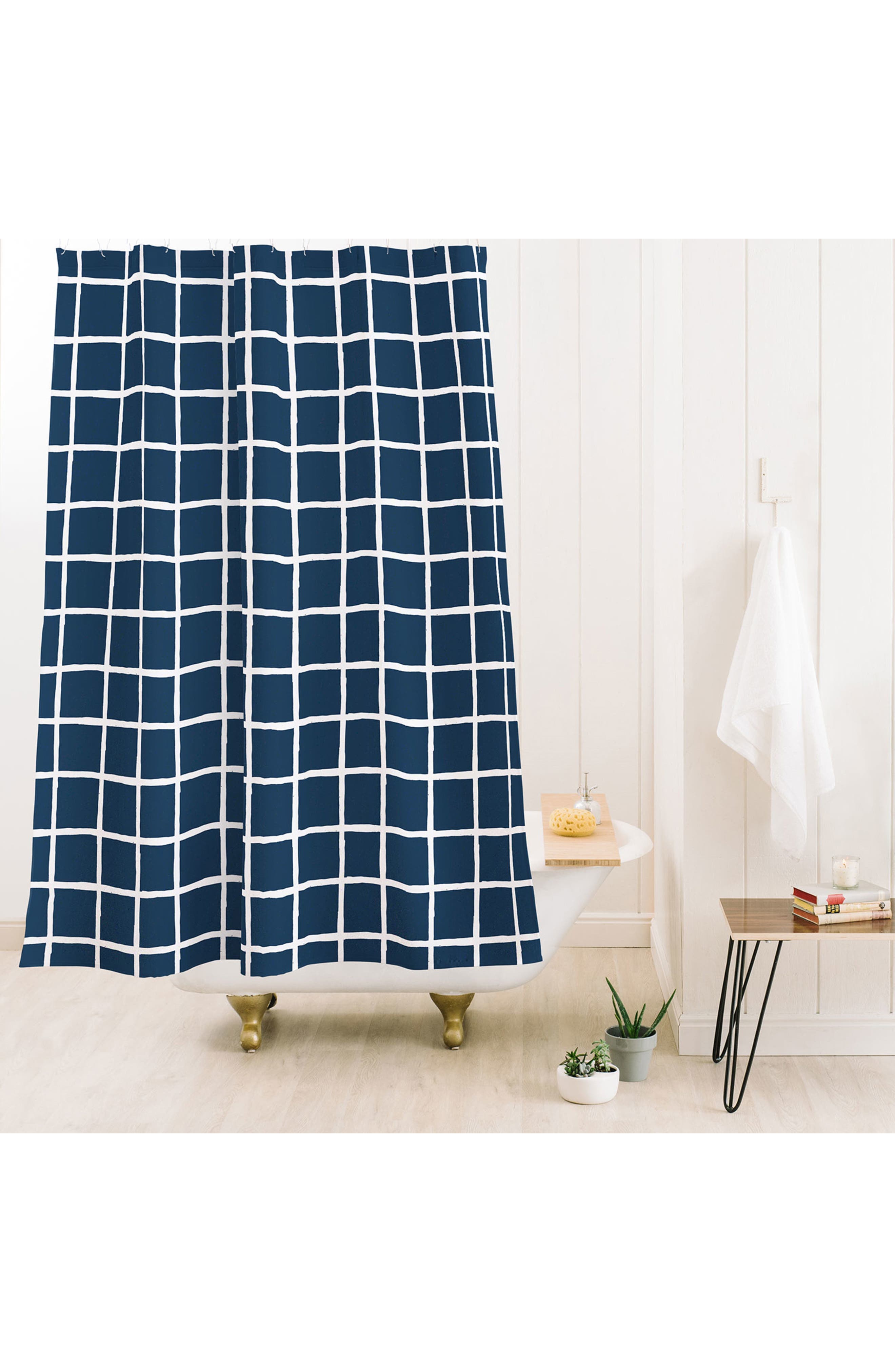 Deny Designs Grid Pattern Shower Curtain | Nordstromrack