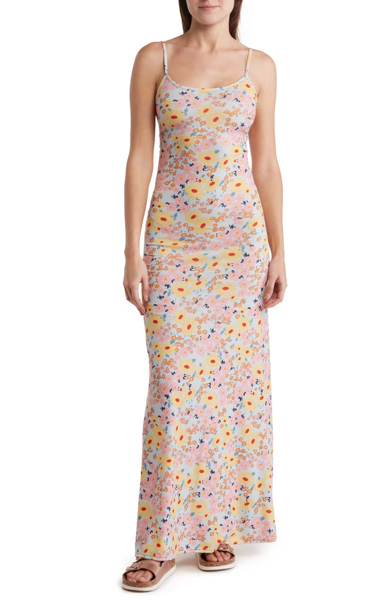 ASOS DESIGN Floral Scoop Back Maxi Dress | Nordstromrack