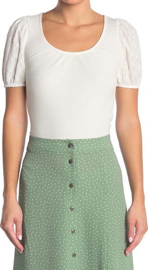 Good Luck Gem Puff Sleeve Ribbed Tee | Nordstromrack