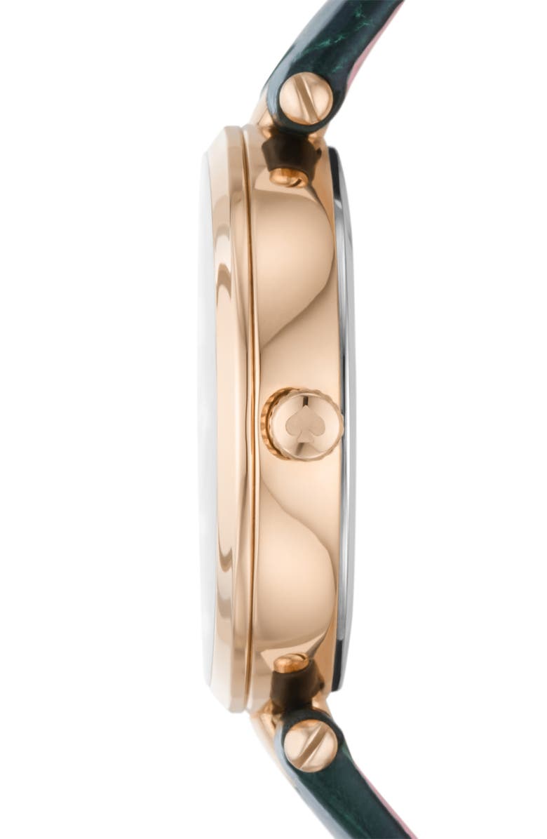 Kate Spade New York holland croc embossed leather strap watch, 28mm ...
