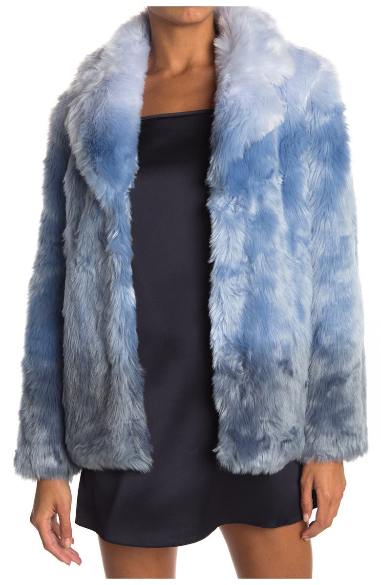 UNREAL FUR Ice Breaker Faux Fur Ombre Print Jacket | Nordstromrack
