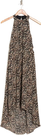 Vince Camuto Leopard Print High/Low Hem Dress | Nordstromrack