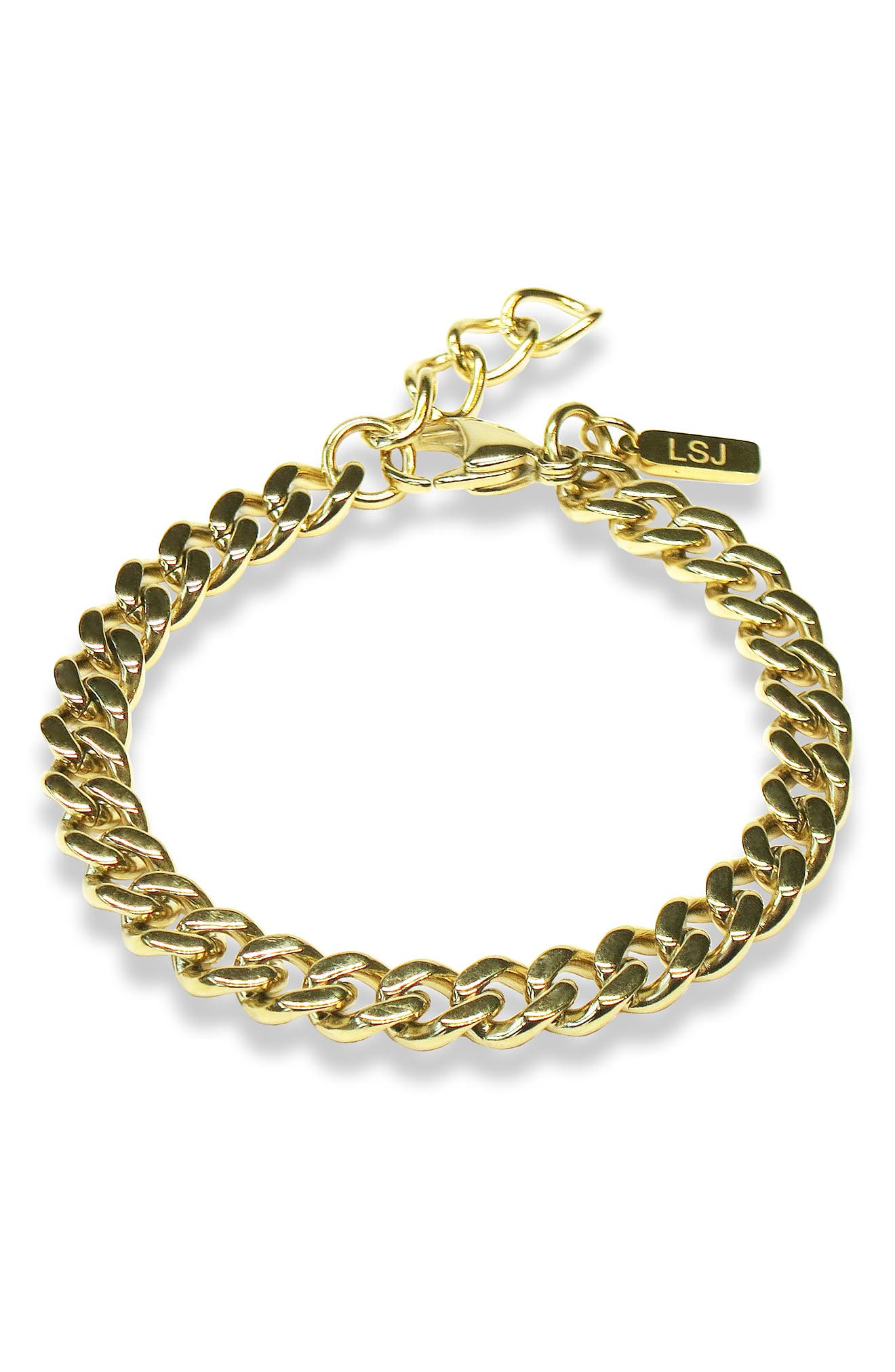 Liza Schwartz 18K Yellow Gold Plated Curb Link Chain Bracelet ...