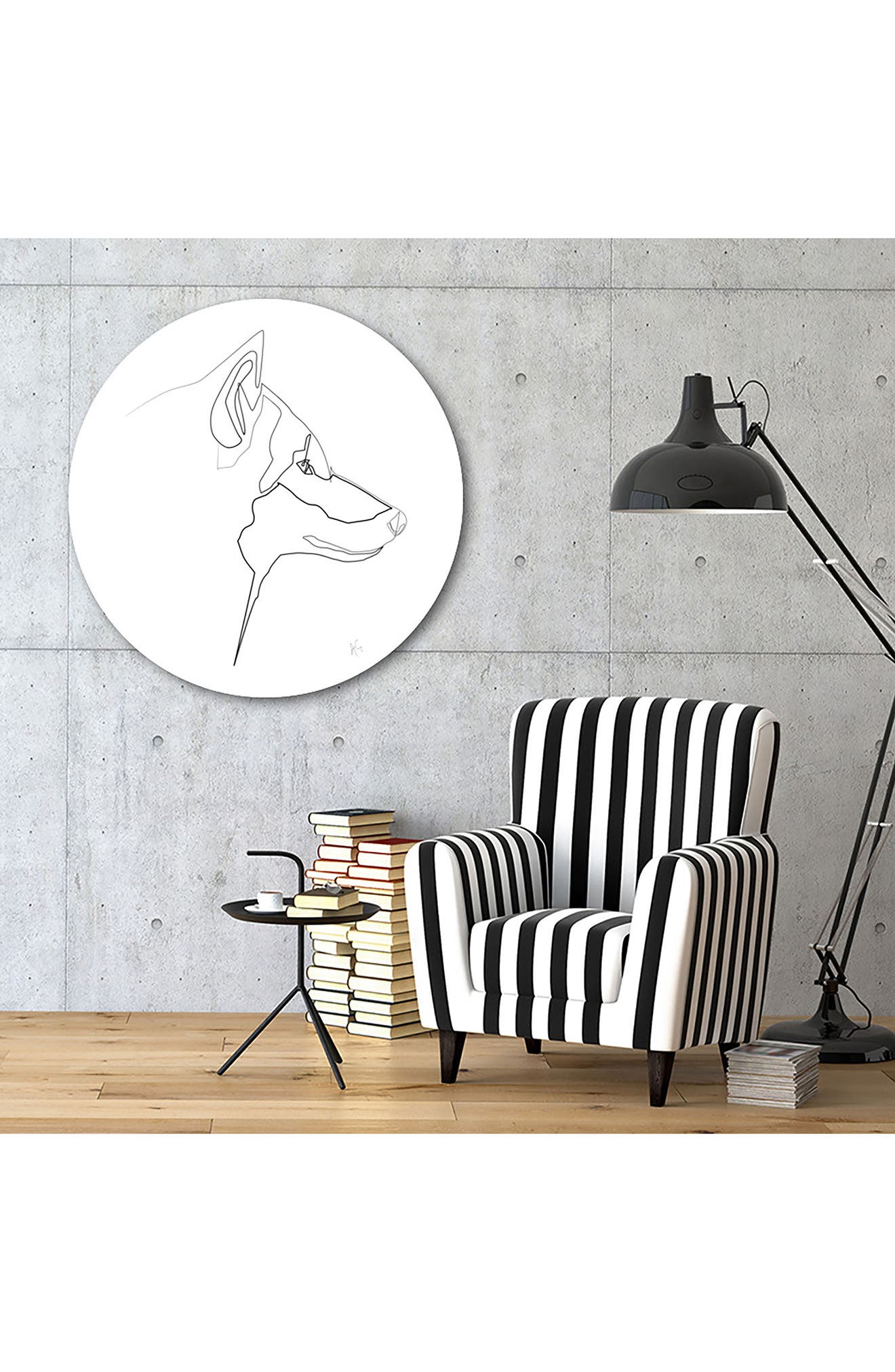 CURIOOS One Line Wolf Metal Wall Art - 16