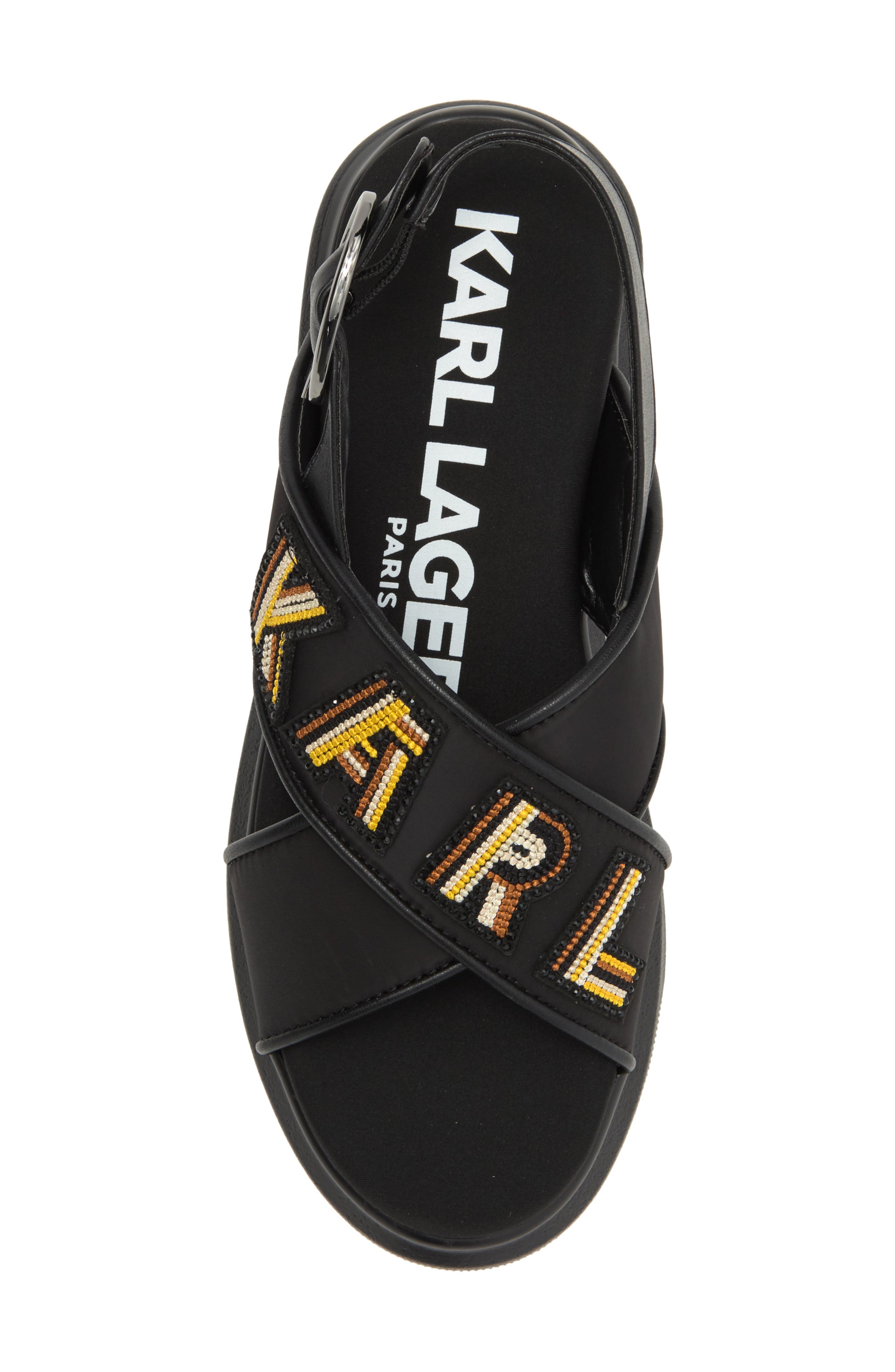 KARL LAGERFELD PARIS Trella Slingback Platform Wedge Sandal (Women ...