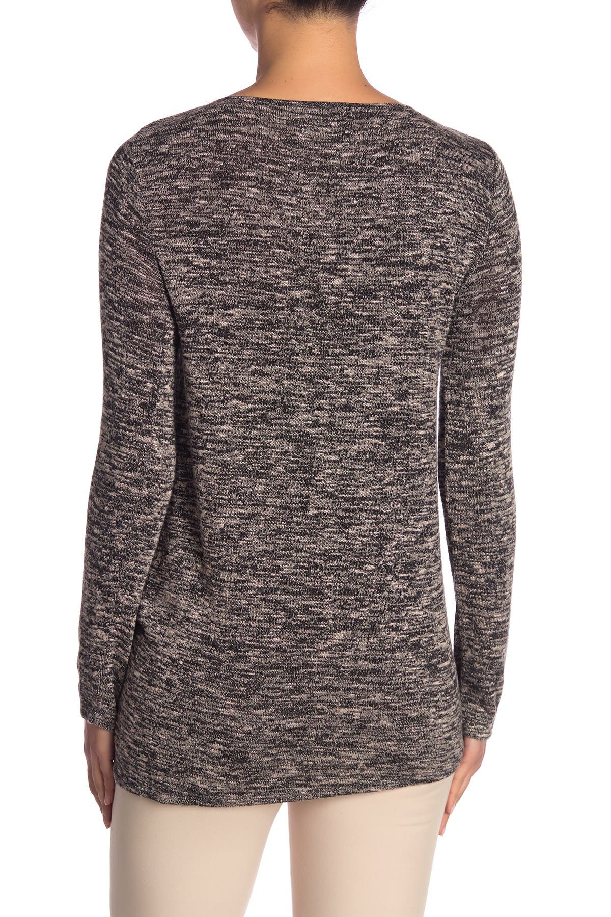 MAX STUDIO Space Dye Tie Hem Sweater | Nordstromrack