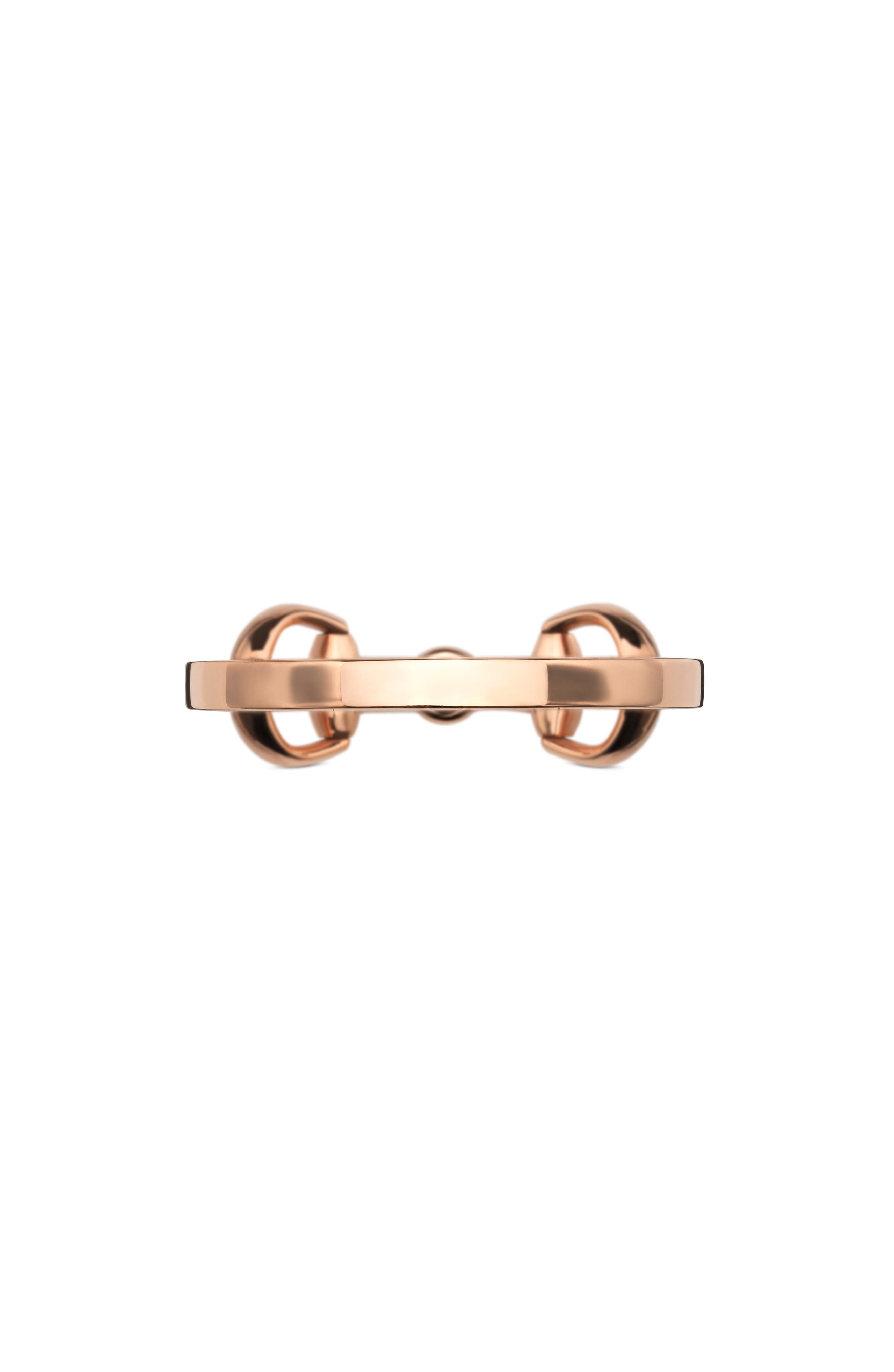 Gucci 18K Pink Gold Diamond Horsebit Ring | Nordstrom