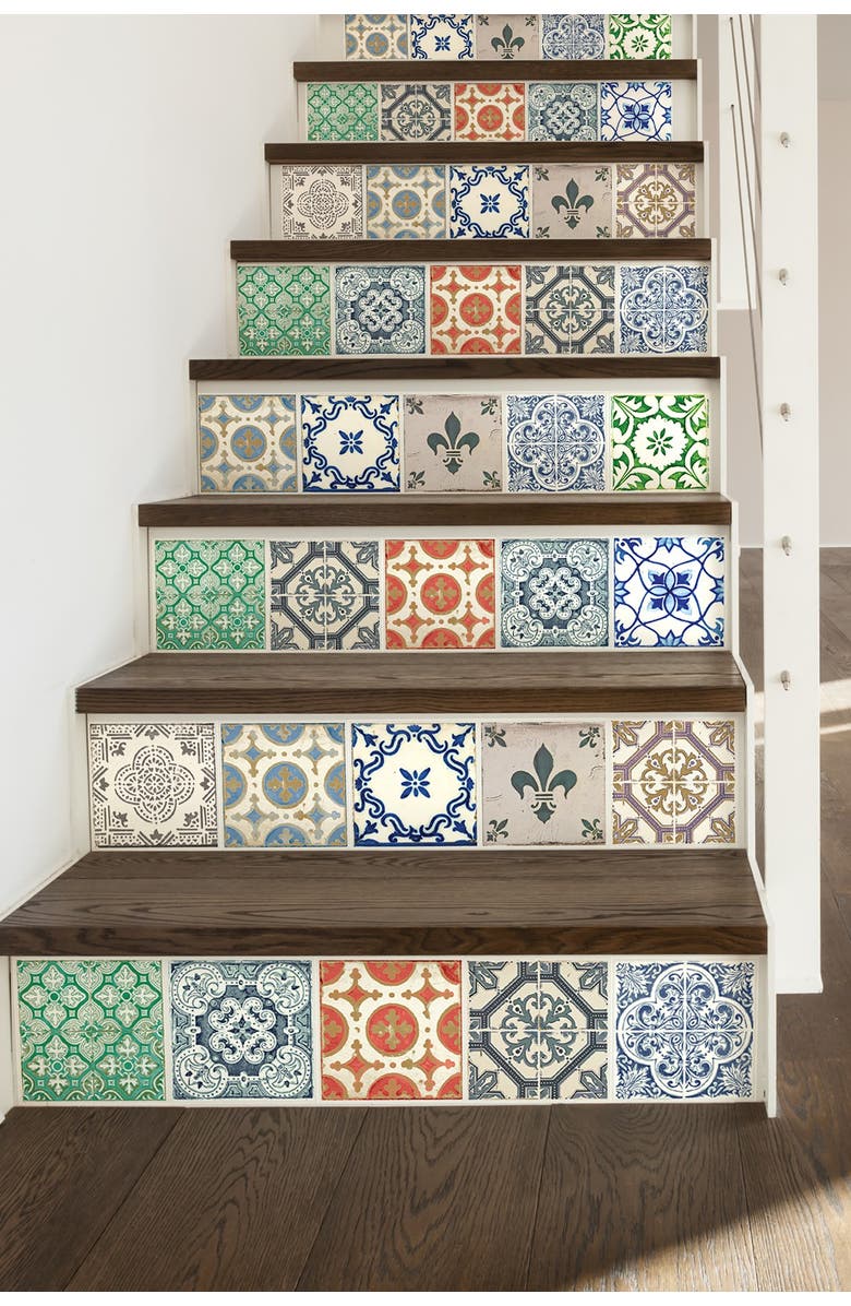 WALPLUS Vintage Porcelain Tiles Mix Wall Stickers | Nordstromrack
