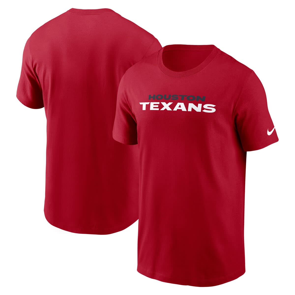 Nike Men's Nike Red Houston Texans Primetime Wordmark Essential T-Shirt ...