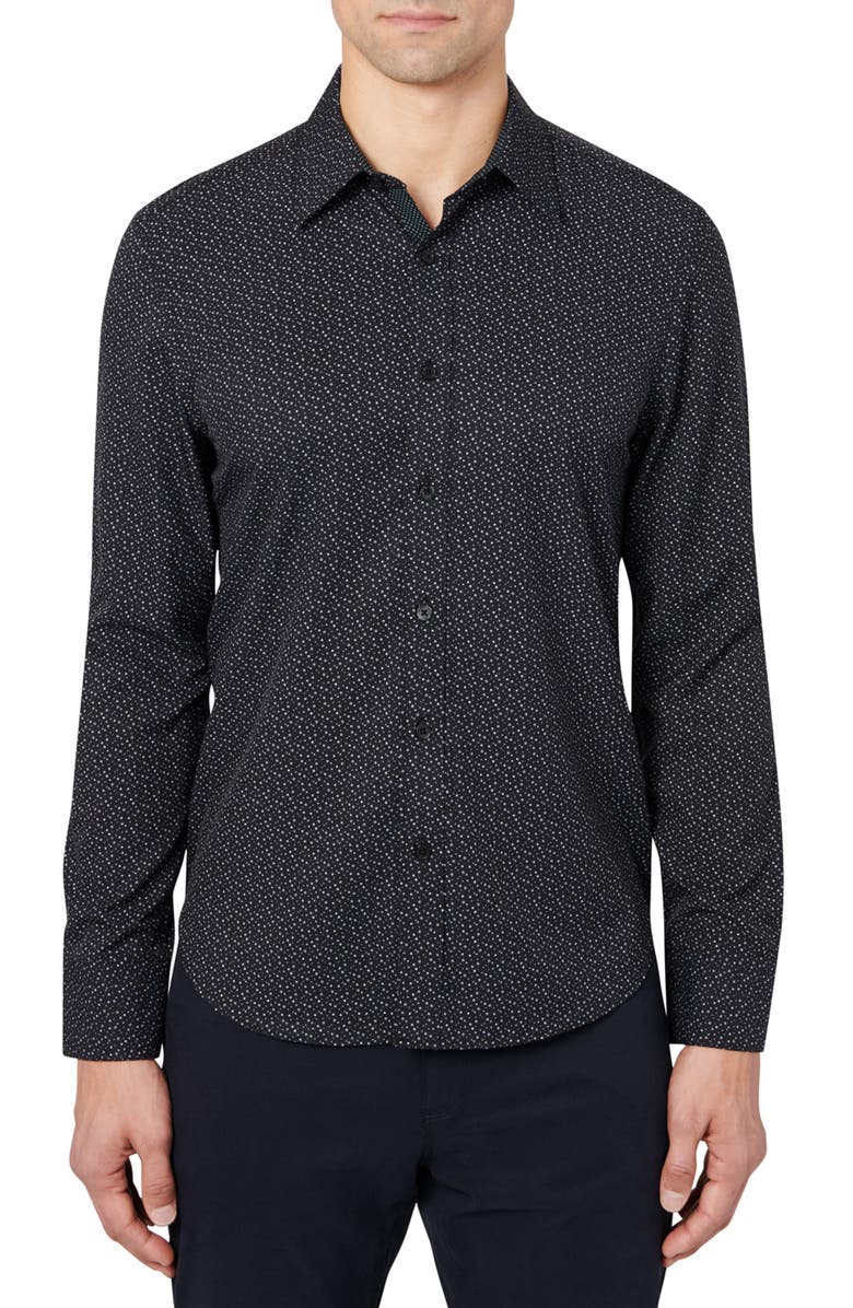 CONSTRUCT Mini Dot Print 4-Way Stretch Slim Fit Shirt | Nordstromrack