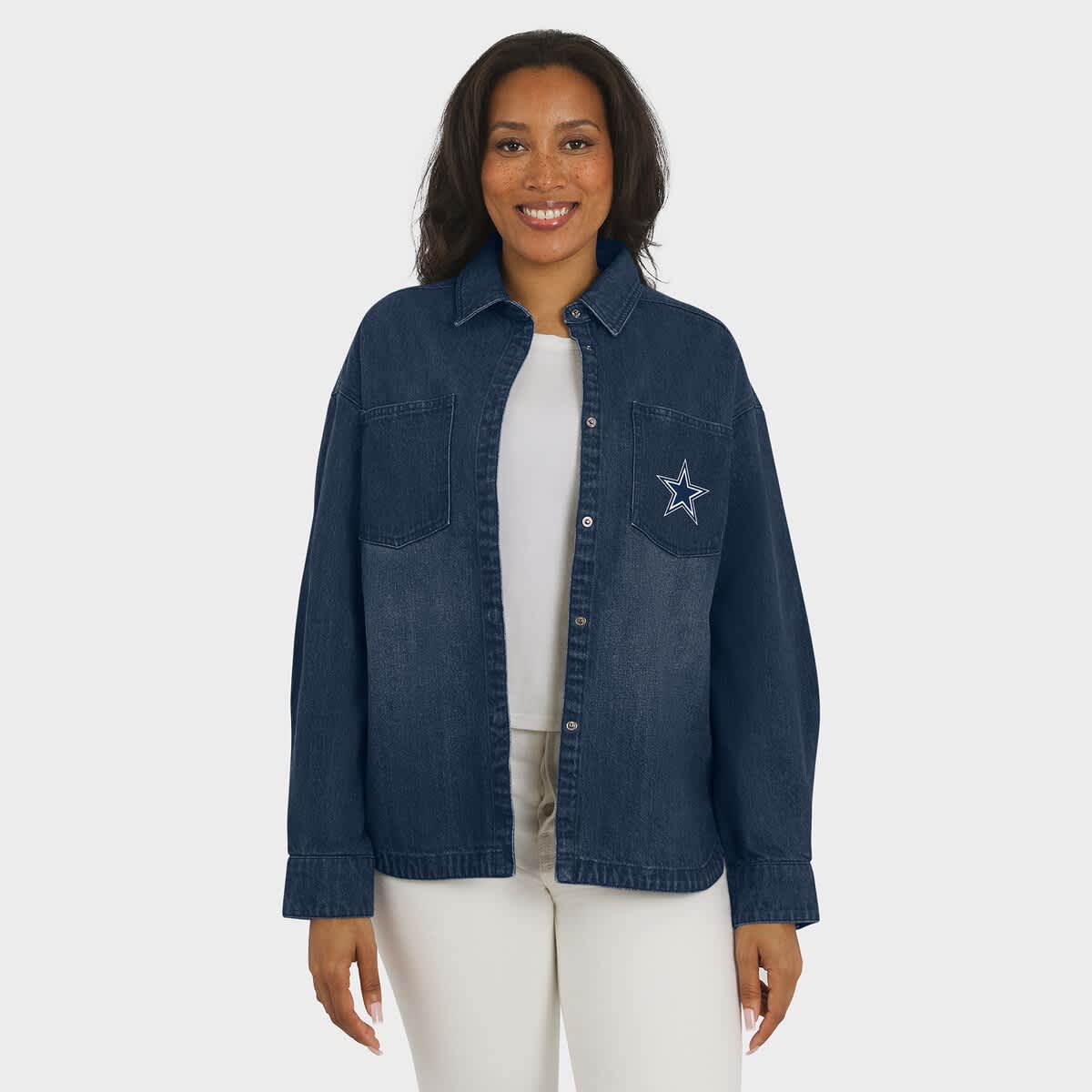 WEAR by Erin Andrews Women's WEAR by Erin Andrews Denim Dallas Cowboys ...