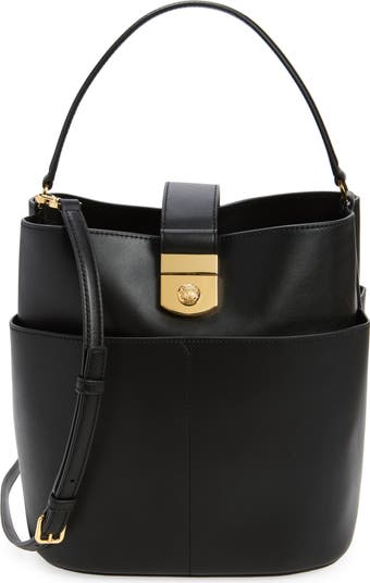 Veronica Beard The Crest Lock Leather Bucket Bag | Nordstrom