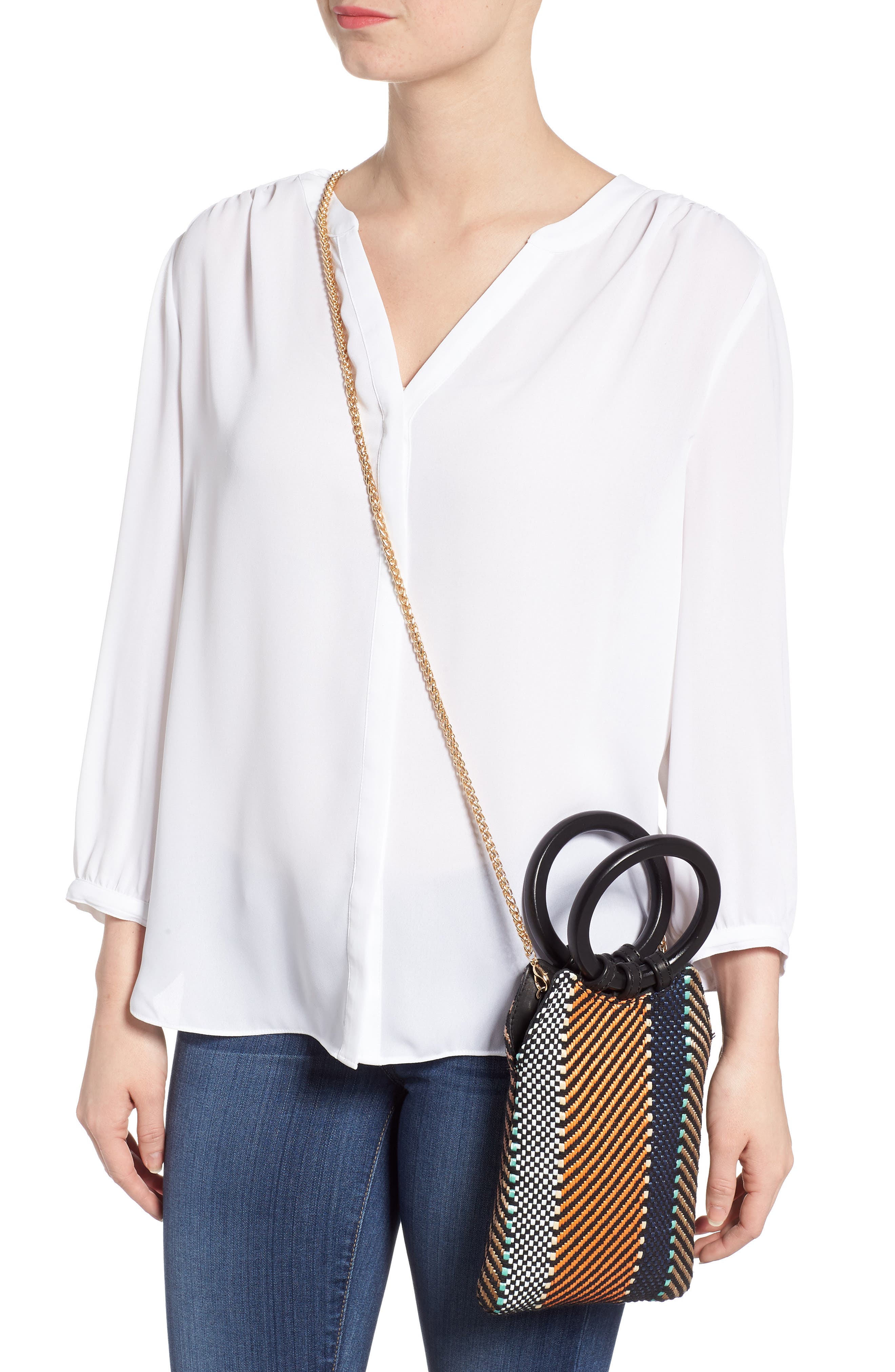 Street Level Mini Woven Top Handle Bag | Nordstrom