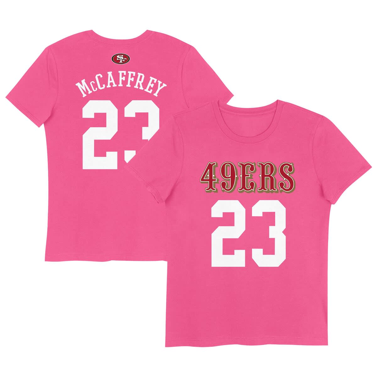 Nike Girls Youth Christian McCaffrey Pink San Francisco 49ers Player ...