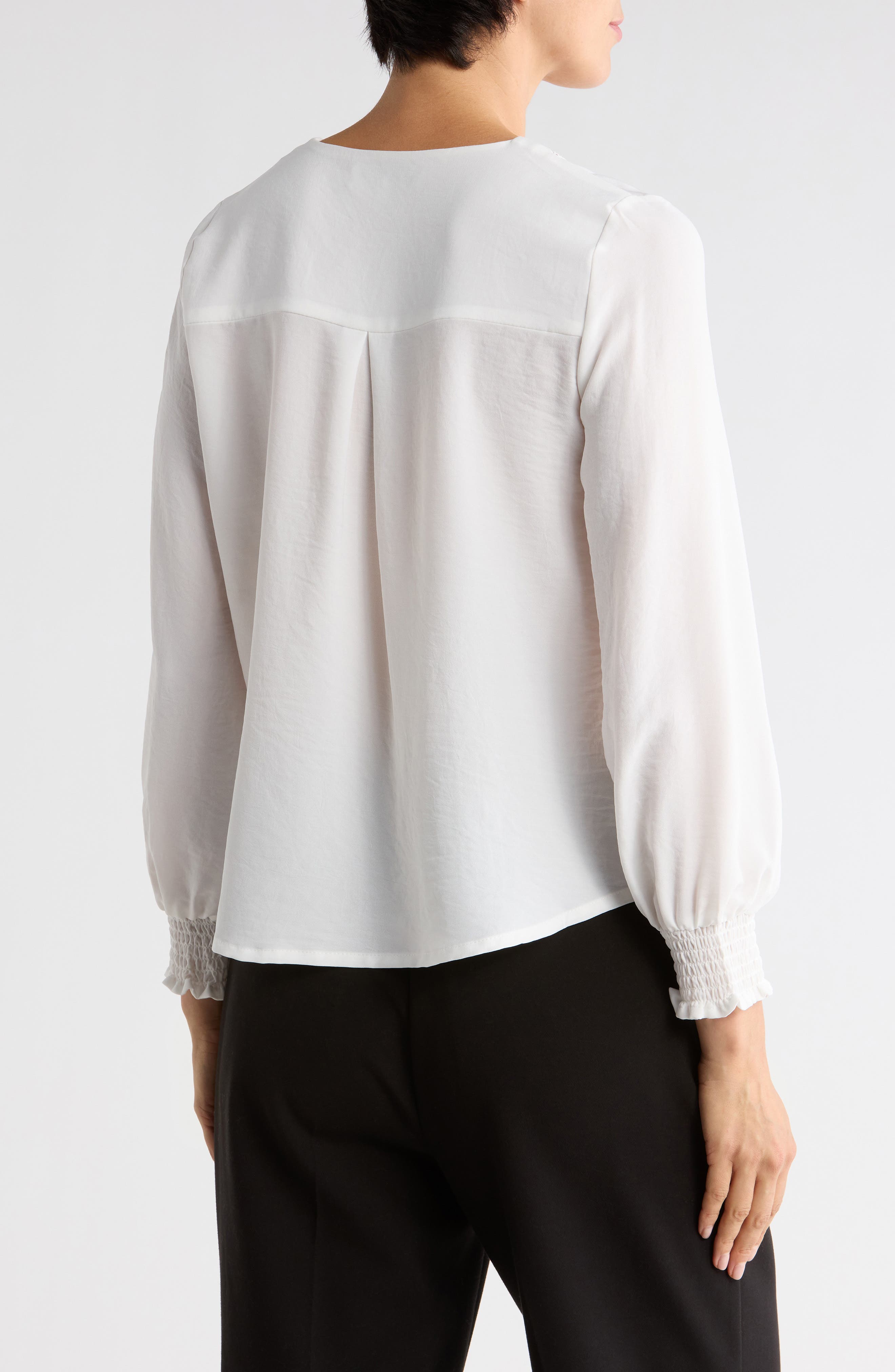 PATRIZIA LUCA Needle Lace V-Neck Top | Nordstromrack