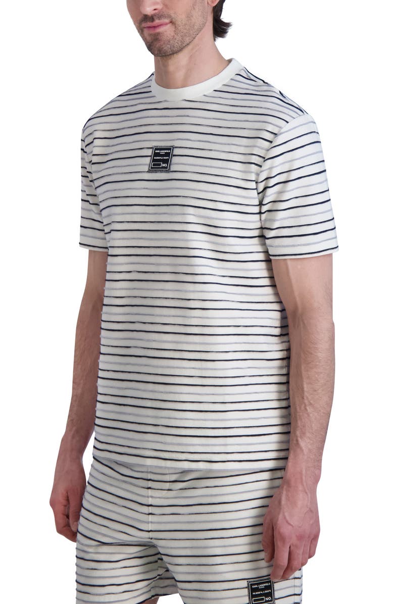 KARL LAGERFELD PARIS Stripe Texture T-Shirt | Nordstromrack