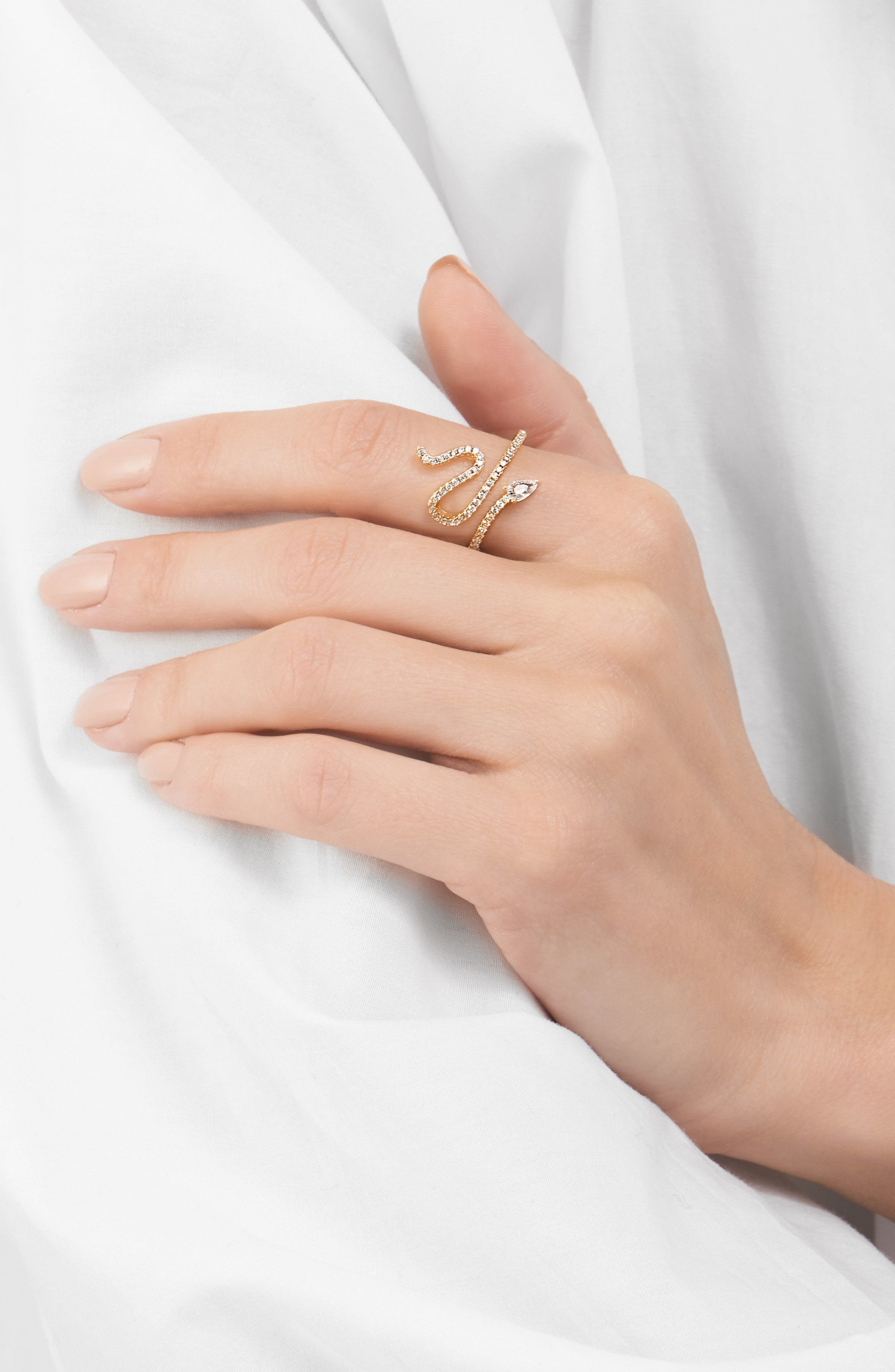 Adornia Cubic Zirconia Snake Ring & Cuff Bracelet Set | Nordstromrack