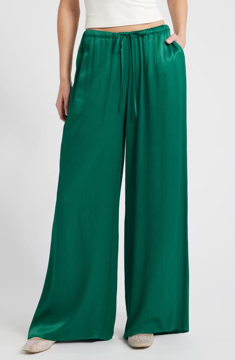 Women's Green Wide-Leg Pants | Nordstrom