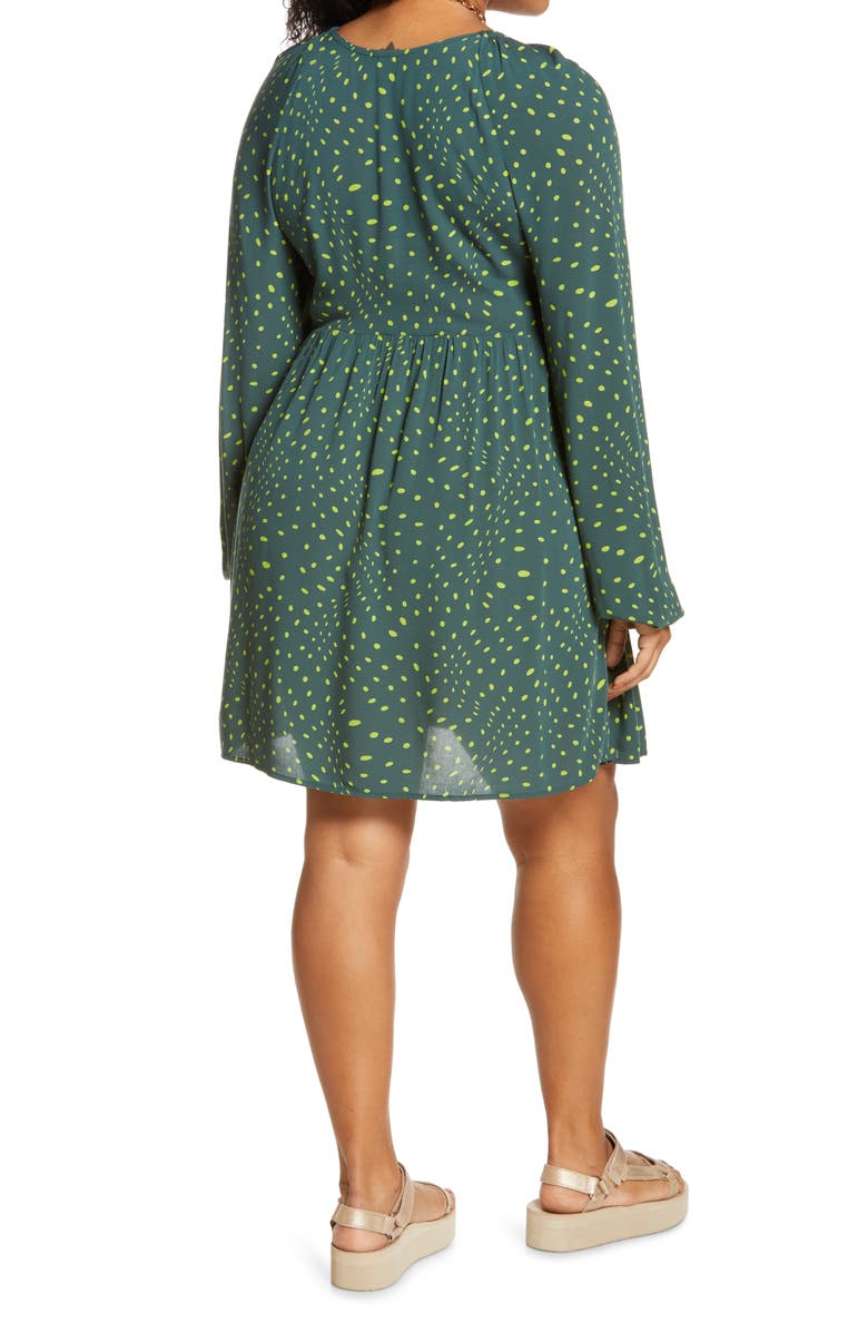 BP. V-Neck Long Sleeve Babydoll Minidress | Nordstromrack