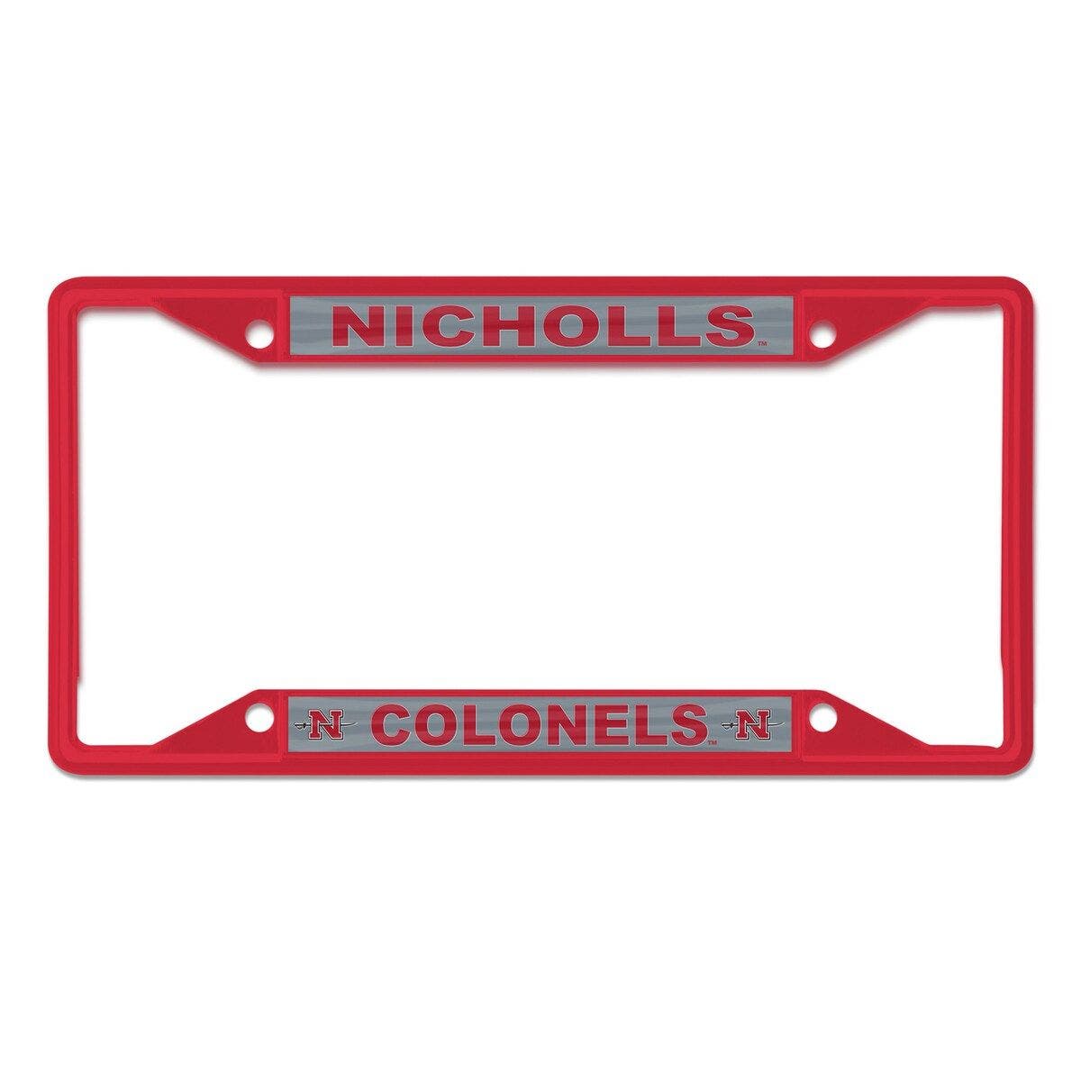 WINCRAFT Nicholls State Colonels Chrome Color License Plate Frame ...