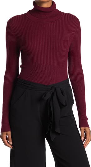 MAX STUDIO Turtleneck Ribbed Sweater | Nordstromrack