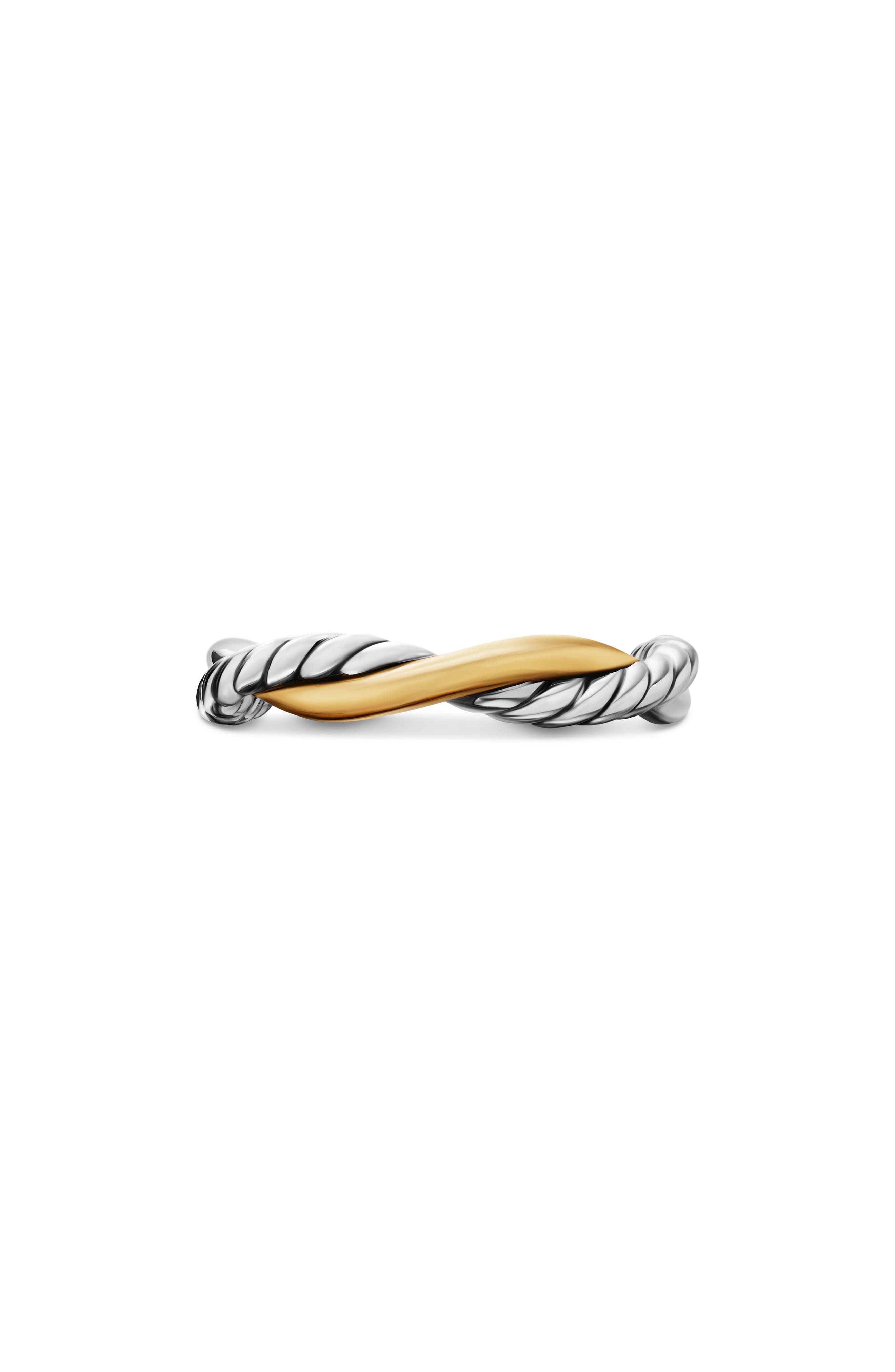 David Yurman Petite Infinity Band Ring in Sterling Silver with 14K ...