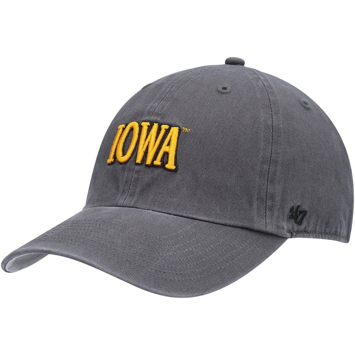 '47 Men's '47 Charcoal Iowa Hawkeyes Archie Script Clean Up Adjustable ...
