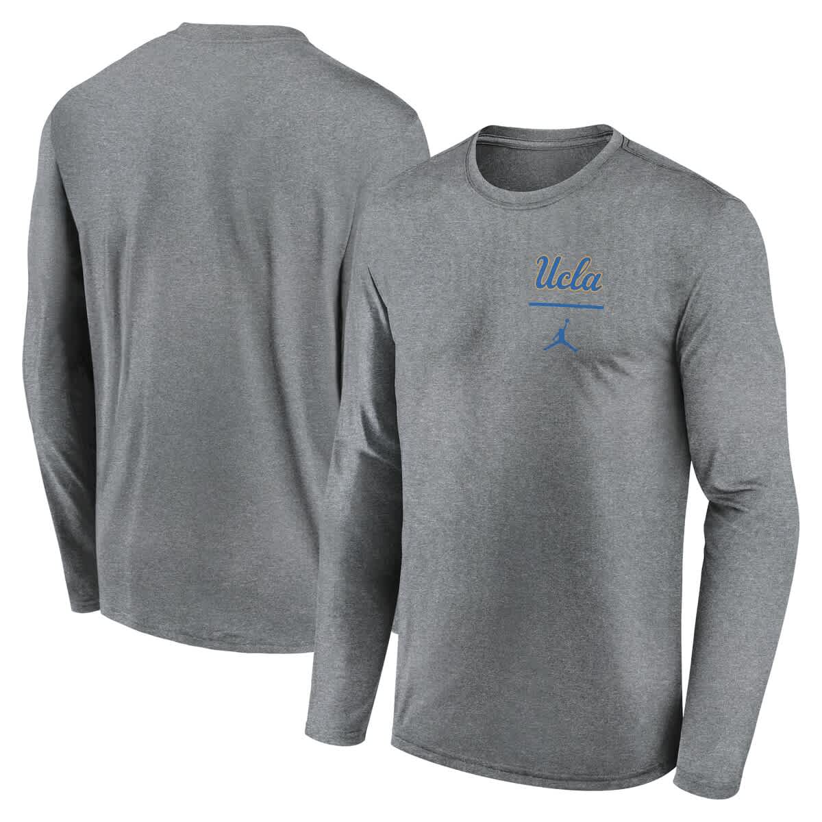 Jordan Brand Men's Jordan Brand Heather Gray UCLA Bruins Primary Stack ...