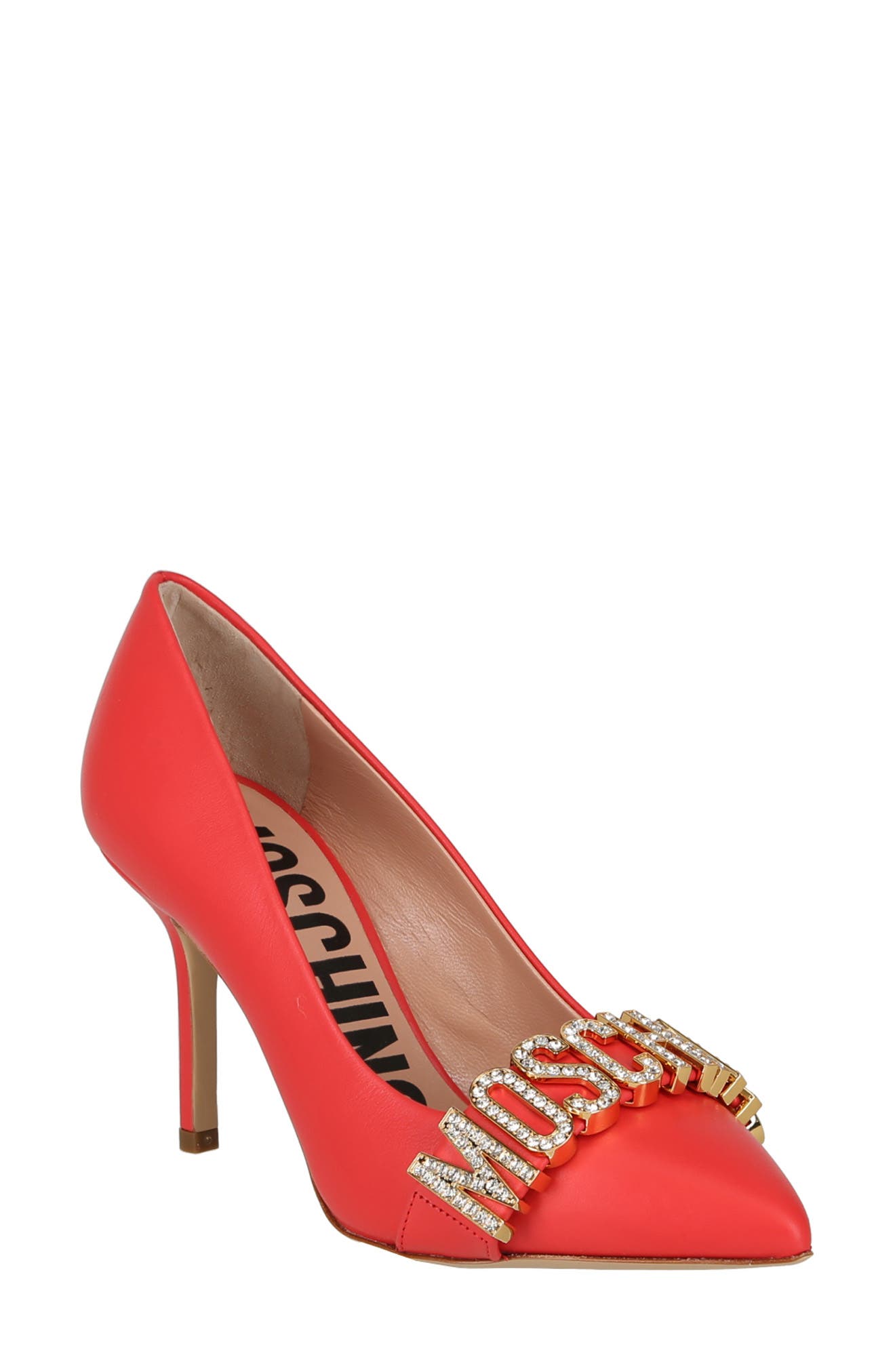 Moschino Crystal Embellished Pointed Toe Pump (Women) | Nordstromrack
