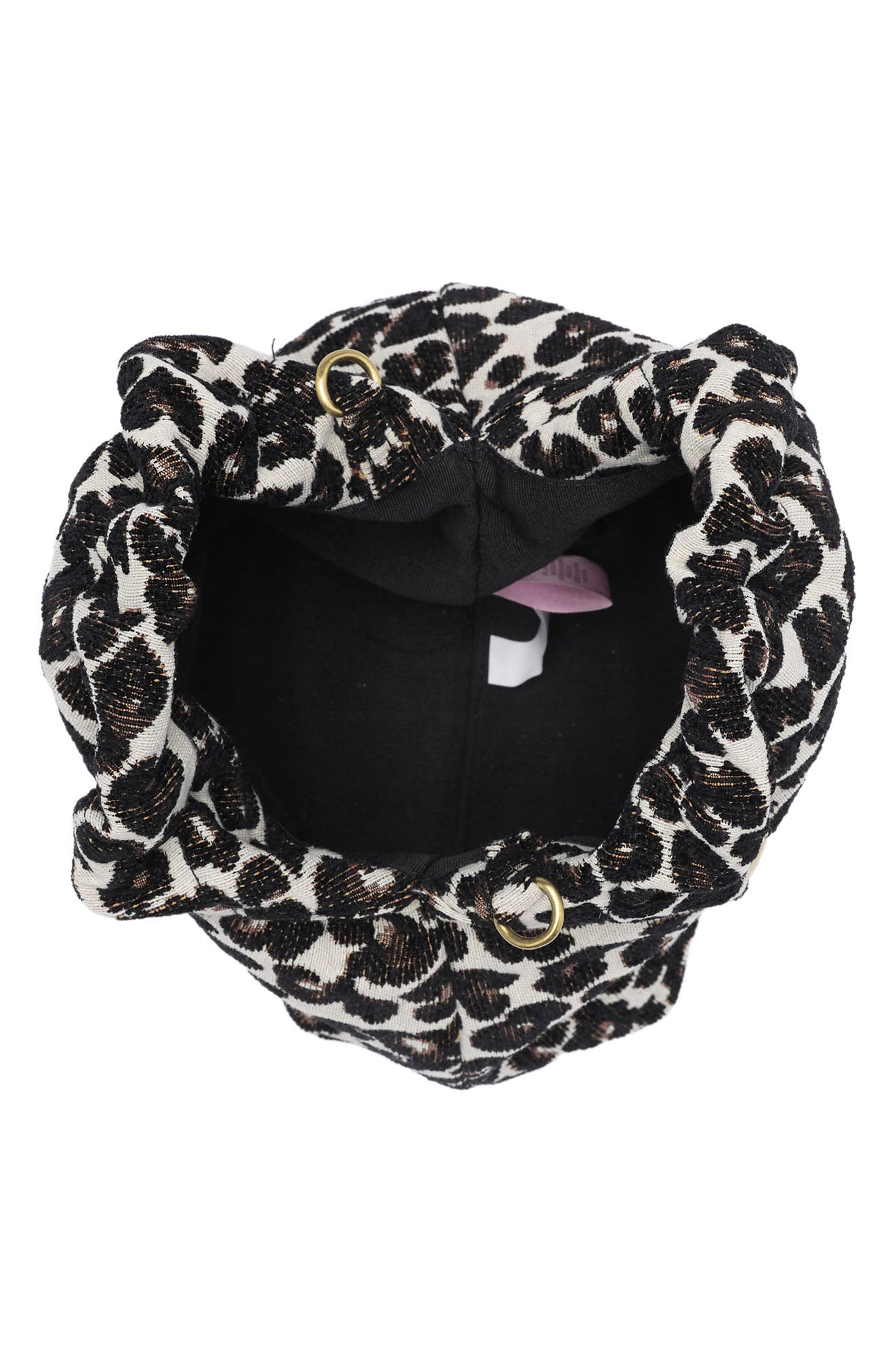 Street Level Woven Leopard Print Bucket Bag | Nordstromrack