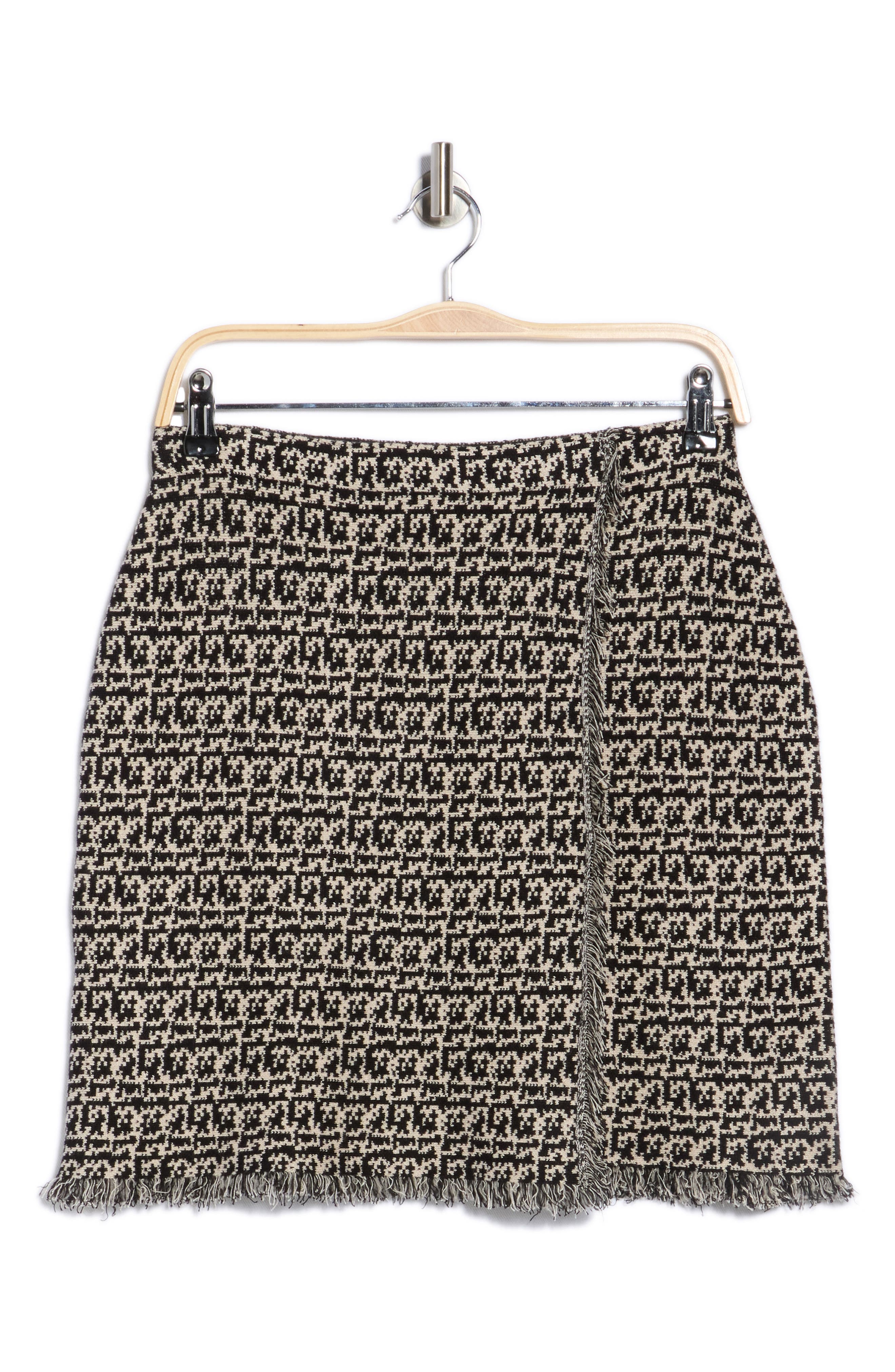 MAX STUDIO Faux Wrap Bouclé Miniskirt | Nordstromrack