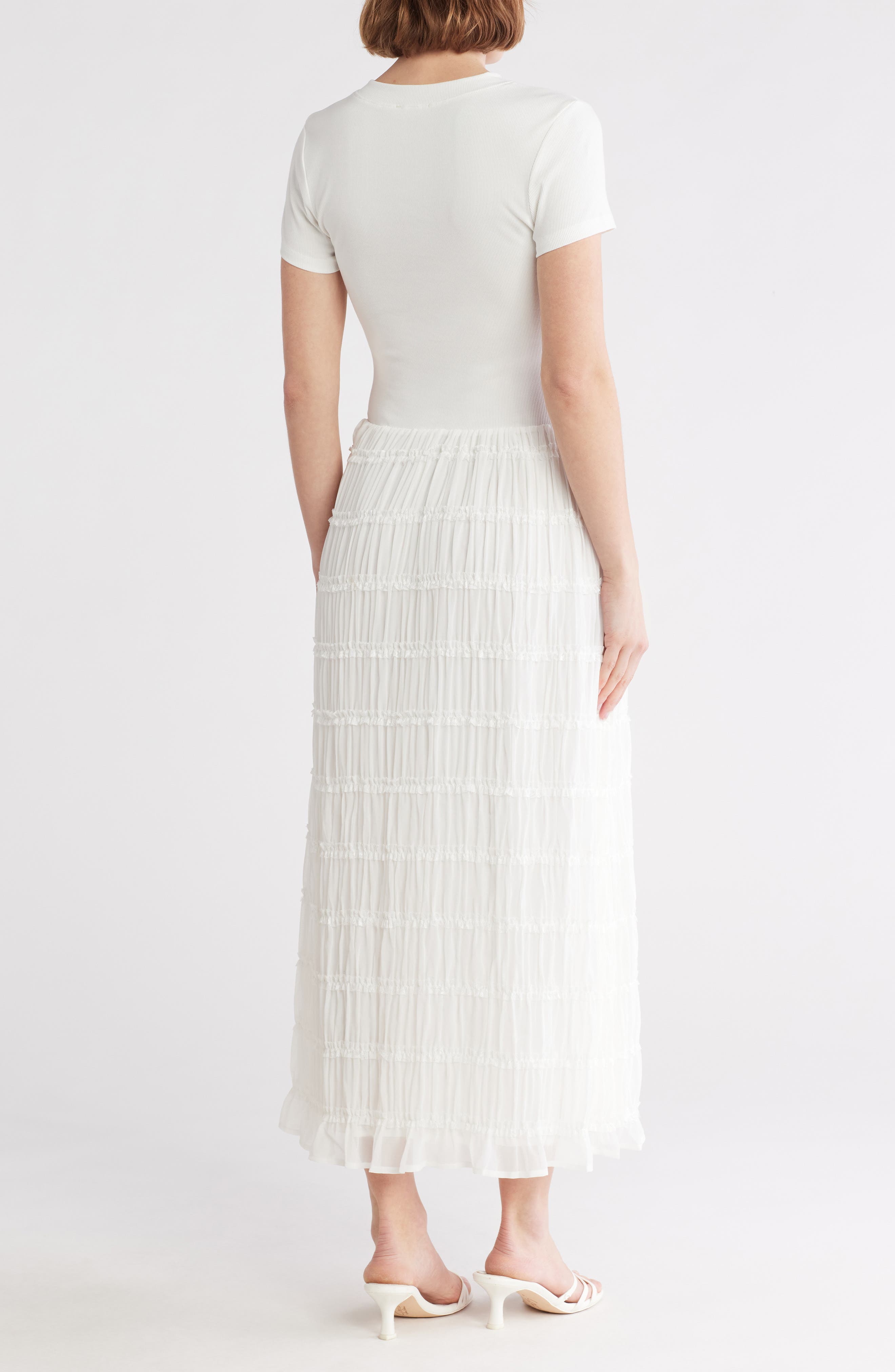 Lush Mixed Media Frill Maxi Dress | Nordstromrack