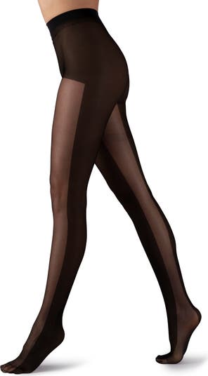 LECHERY® Half Sheer Half Opaque Tights | Nordstrom
