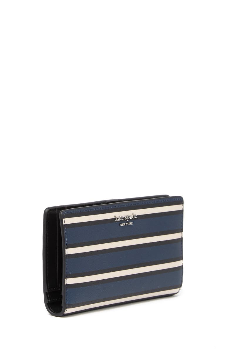Kate Spade New York leather cameron york striped slim large bi-fold ...