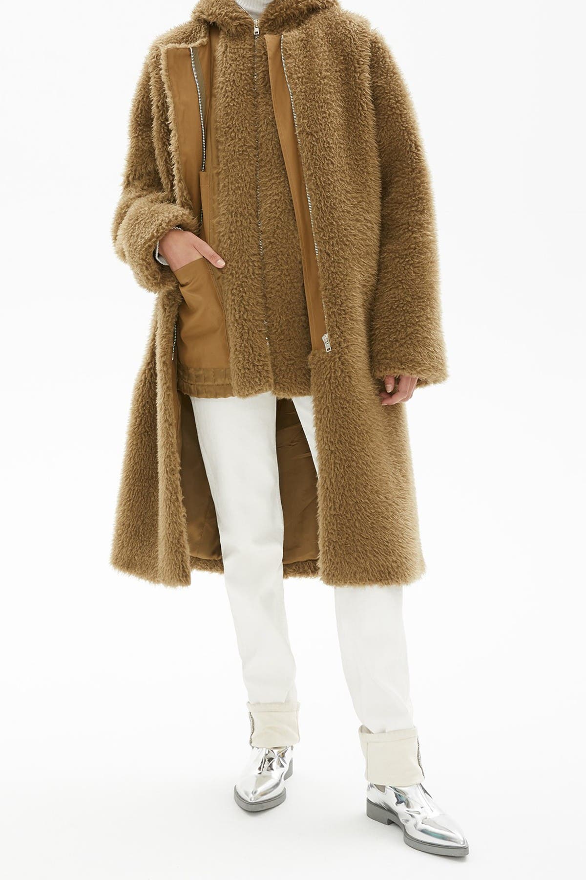 Helmut Lang Faux Fur Dickey Jacket | Nordstromrack