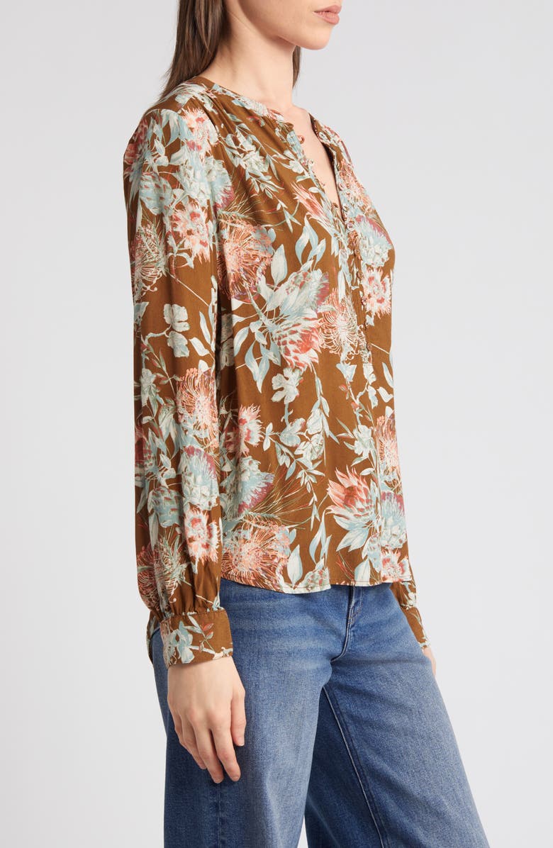 Treasure & Bond Print Crepe Popover Top | Nordstromrack