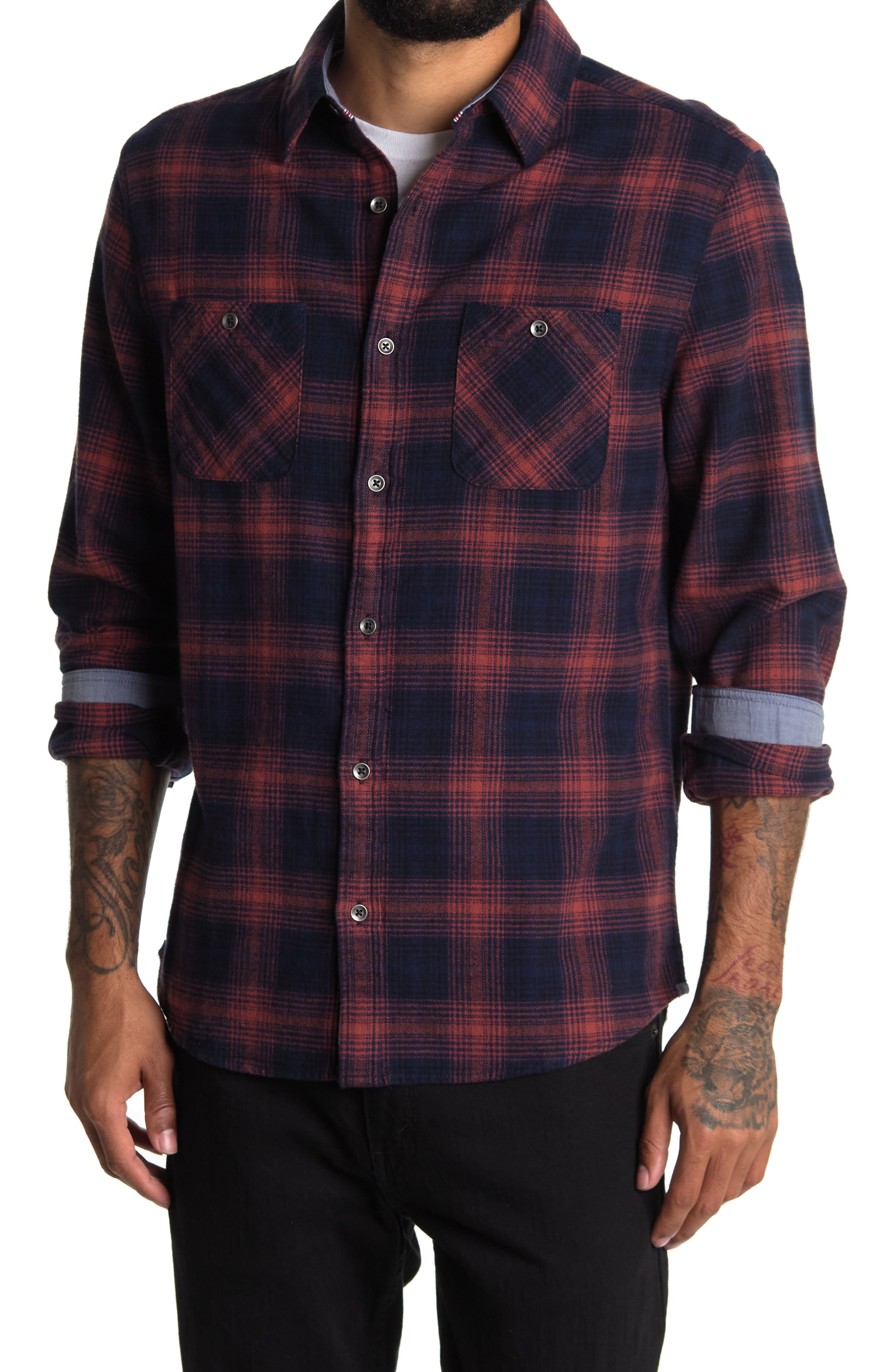 FLAG AND ANTHEM Plaid Check Flannel Shirt | Nordstromrack